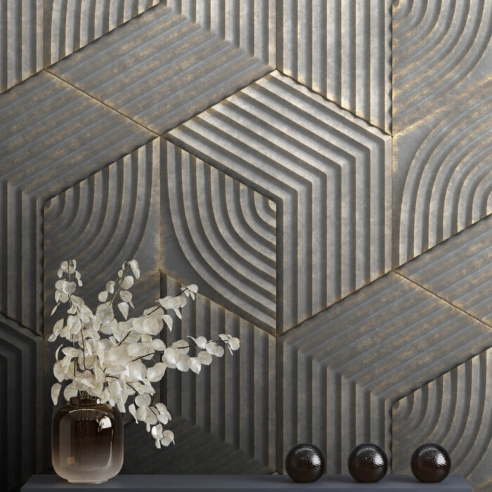 Newmor Industrialis Argento Digital Wallcovering